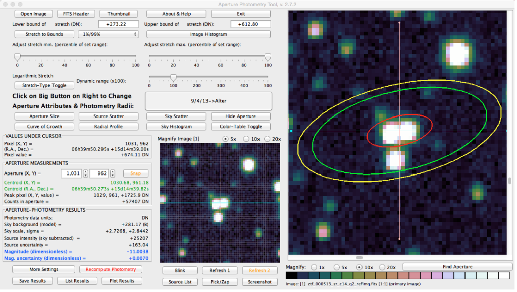 Aperture Photometry Tool – Perform aperture photometry using free software with graphical user ...